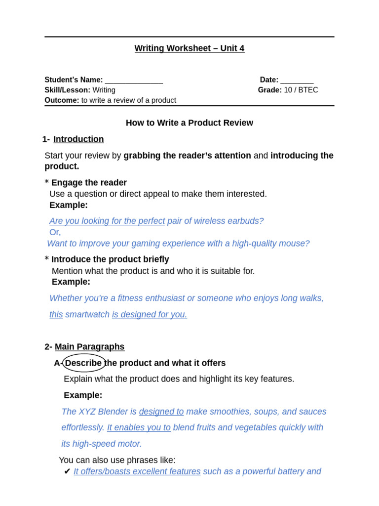 Writing a Product Review Guide | PDF | Computing