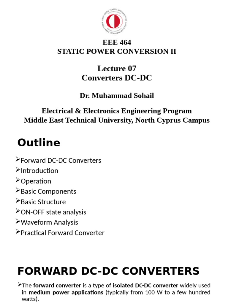 Forward DC-DC Converters Overview | PDF | Transformer | Inductor
