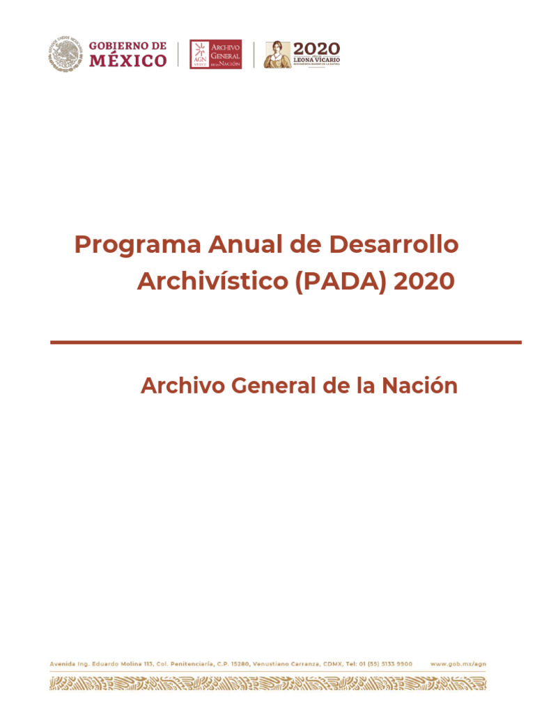 Pada 2020 Agn | PDF | Riesgo | Gestión de registros