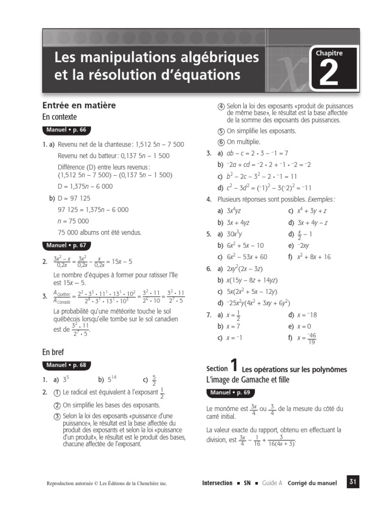 Résolution d'équations algébriques et polynômes | PDF | Théorie des ...