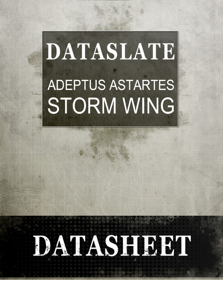 40k 6e - Dataslate - Space Marines - Adeptus Astartes Stormwing ...