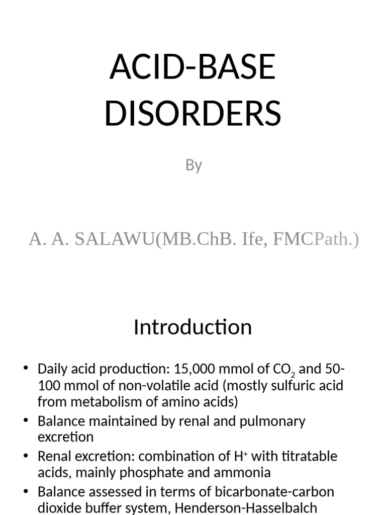 Understanding Acid-Base Disorders | PDF | Intensive Care Medicine ...