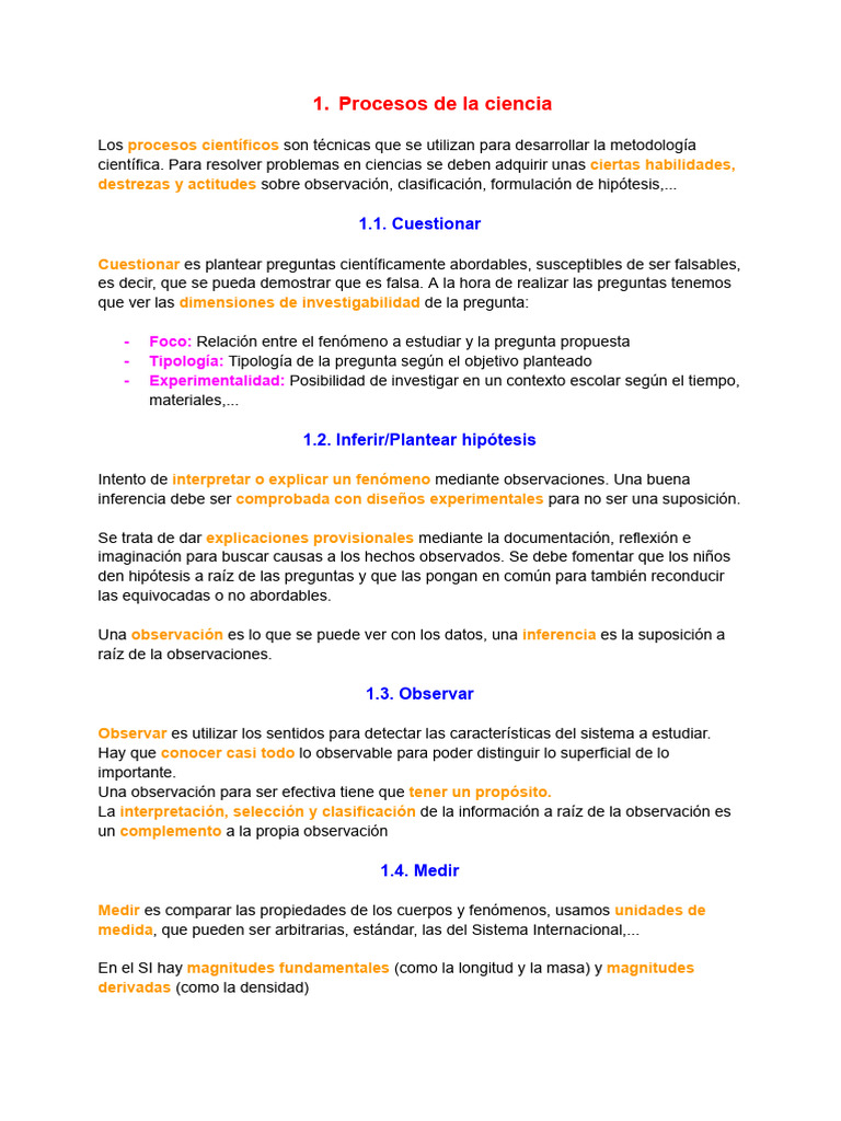 Procesos Científicos en la Educación | PDF | Hipótesis | Observación