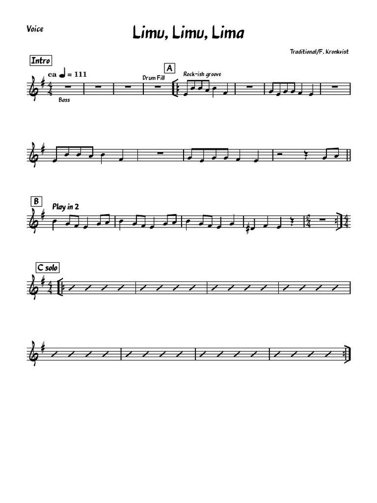 Limu, Limu, Lima-Voice | PDF
