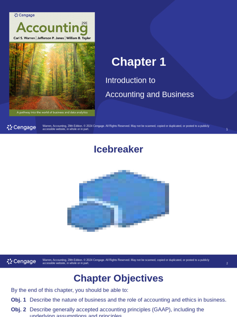Warren Accounting 29e PPT CH01 Final | PDF | Generally Accepted ...