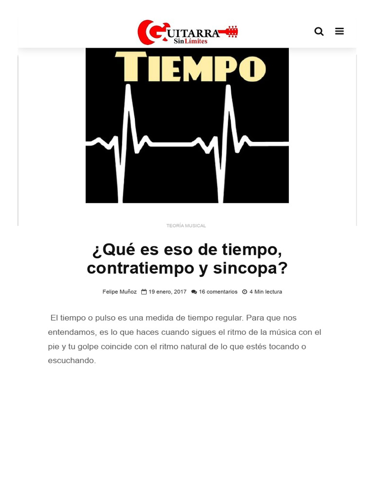 Sincopa y Contratiempo en Música | PDF | Ritmo | Elementos de la música