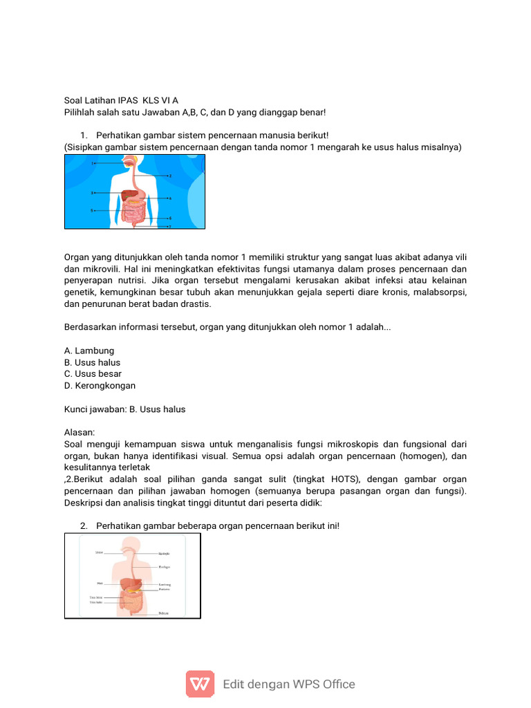 Latihan Soal Ipas Untuk Uas | PDF
