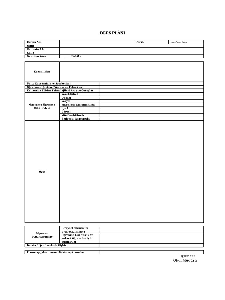 Ders Plani 5 Dolmus | PDF