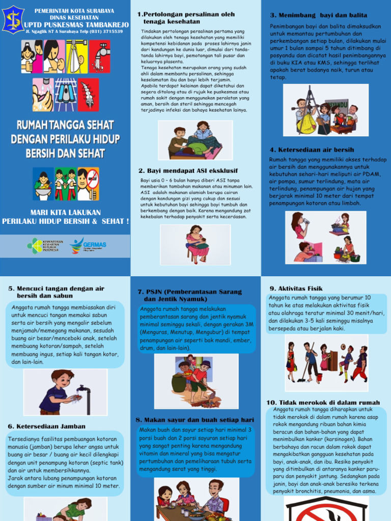 Irma Leaflet Phbs Rumah Tangga x4 | PDF