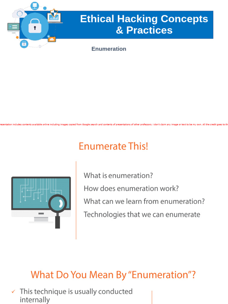 EHCP Lec 10 Enumeration | PDF | Active Directory | Telecommunications