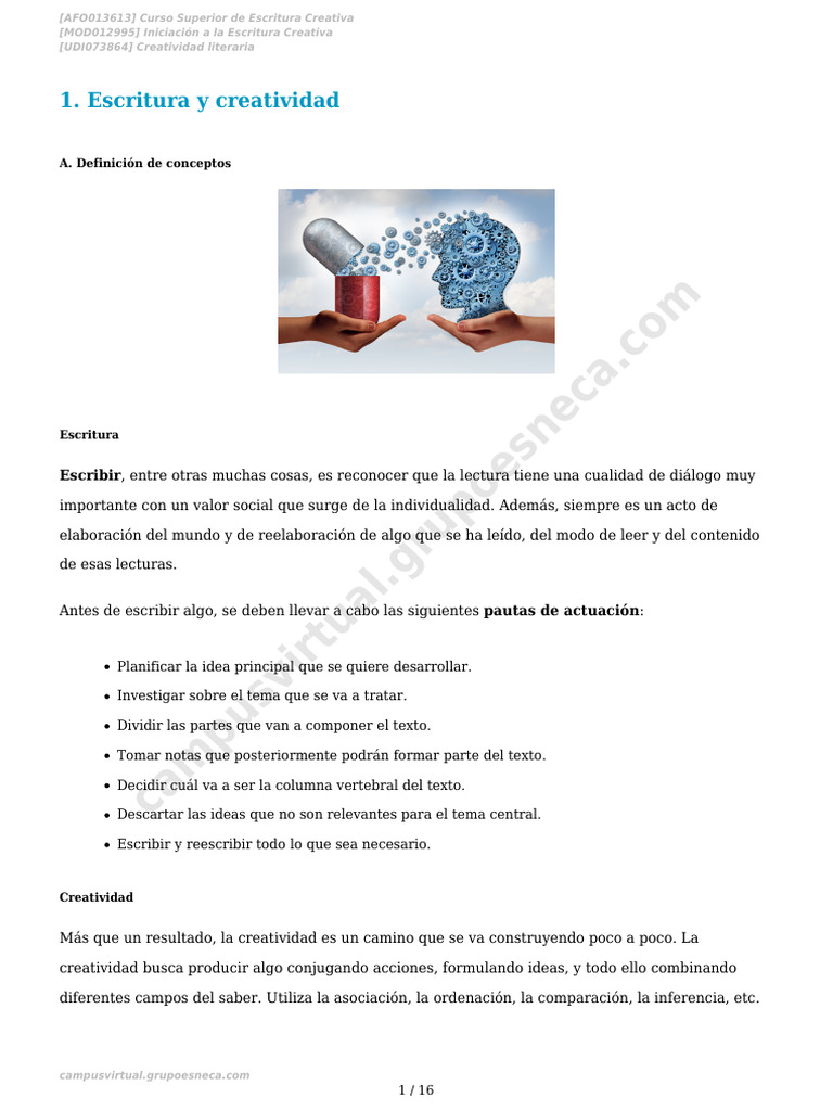 Fundamentos de la Creatividad Literaria | PDF | Creatividad | Inteligencia