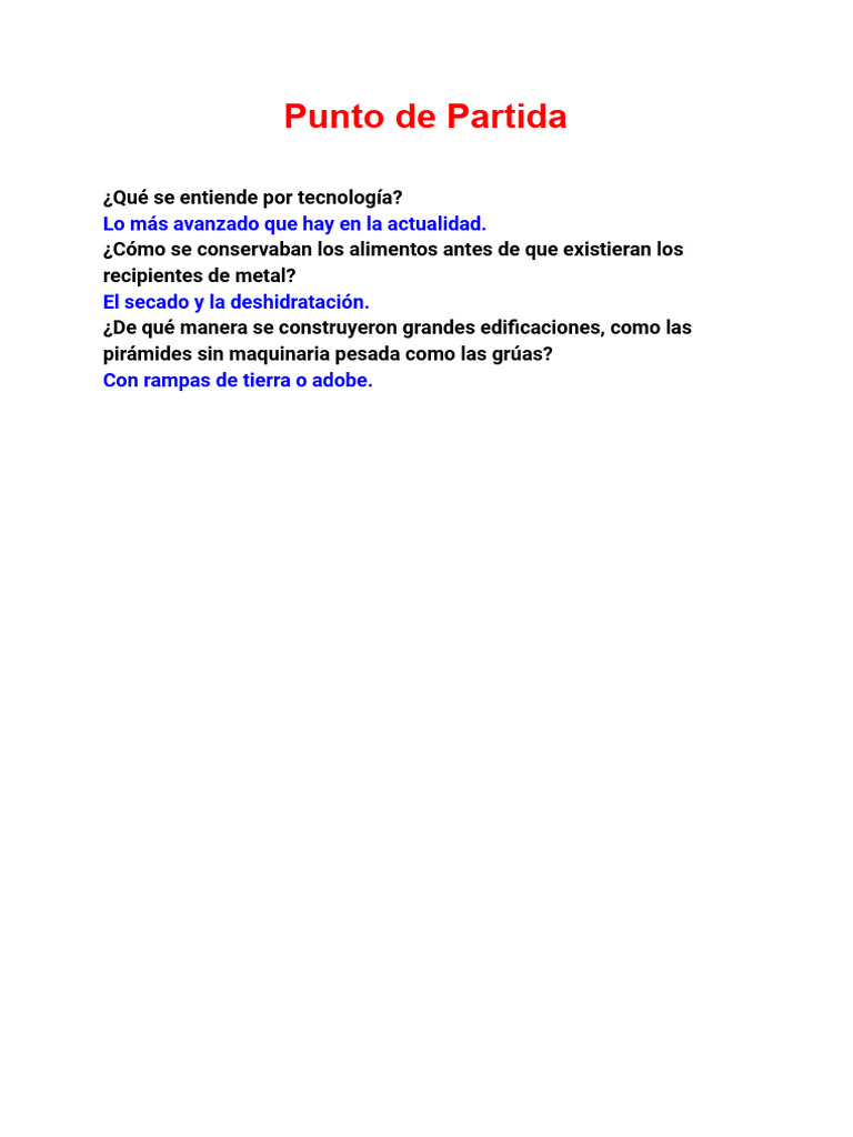 Proyecto Punto de Partida | PDF