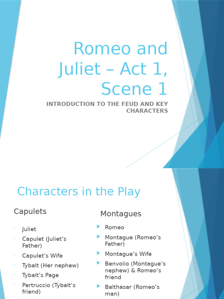 Romeo and Juliet Act1 Scene1 | PDF | Characters In Romeo And Juliet | Romeo And Juliet