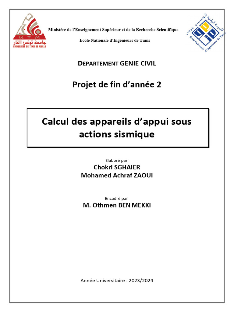 Calcul des appareils d'appui sismiques | PDF | Élastomère | Ingénierie ...