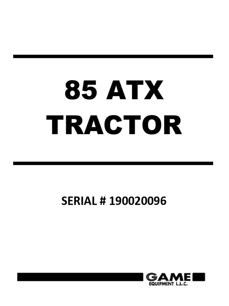 Manual de Partes 85atx | PDF | Washer (Hardware) | Tractor