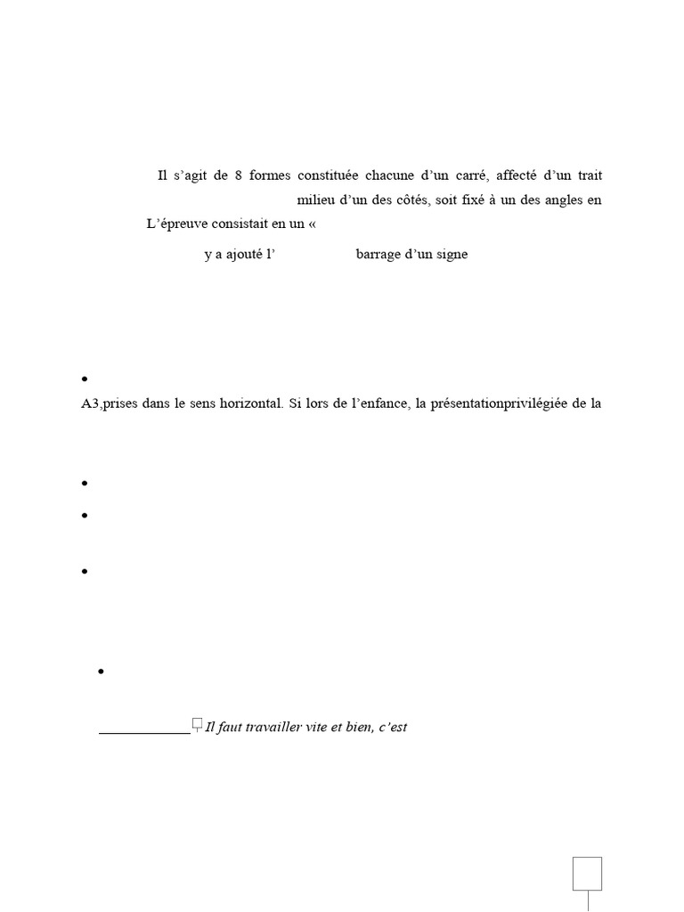 Test des Barrages de Zazzo | PDF