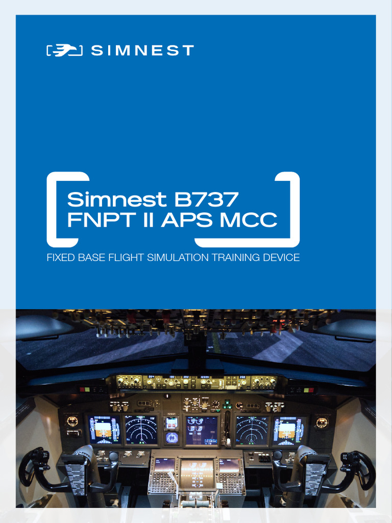 Simnest Aviation B737 FNPT II MCC Brochure 2024 April v2 Digital | PDF | Simulation | Cockpit