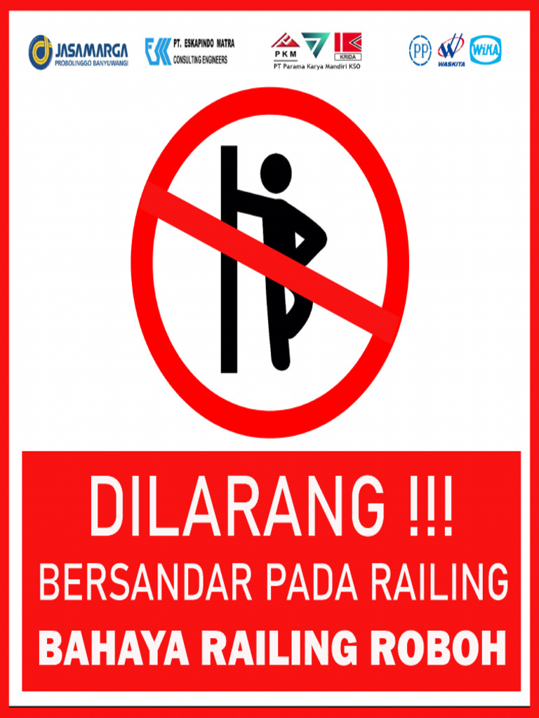 Dilarang Bersandar 60X60 CM Cetak 10x | PDF