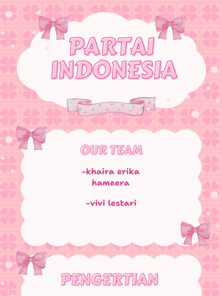 Partai Indonesia Presentation PDF | PDF