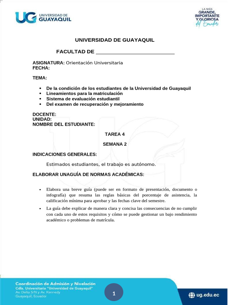Tarea U1-Clase 4-S2 - Estudiante | PDF
