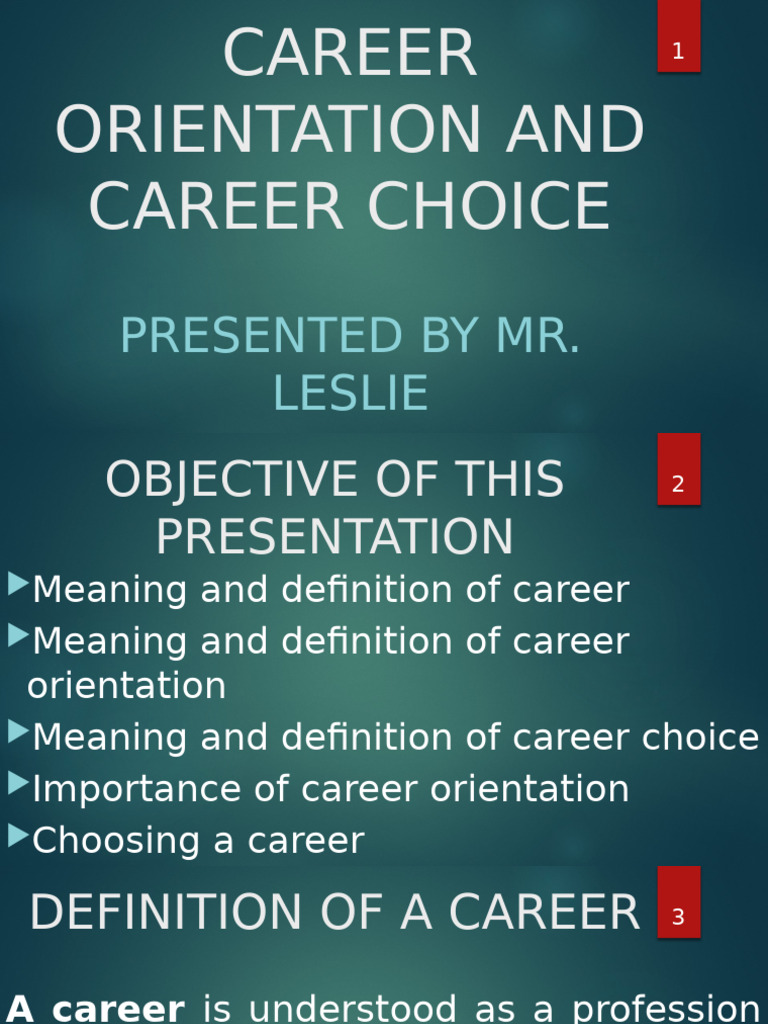 Career Orientation and Choice Guide | PDF | Social Psychology | Business