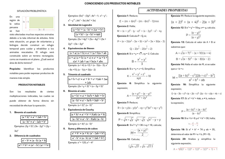 14 Ficha de Trabajo - Productos Notables - 3ab | PDF