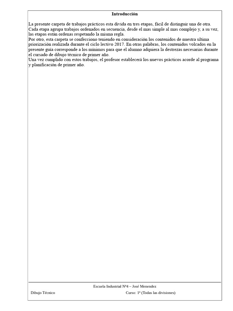 Planificacion Dibujo Tecnico Primer Año (De Rio Gallegos) | PDF ...