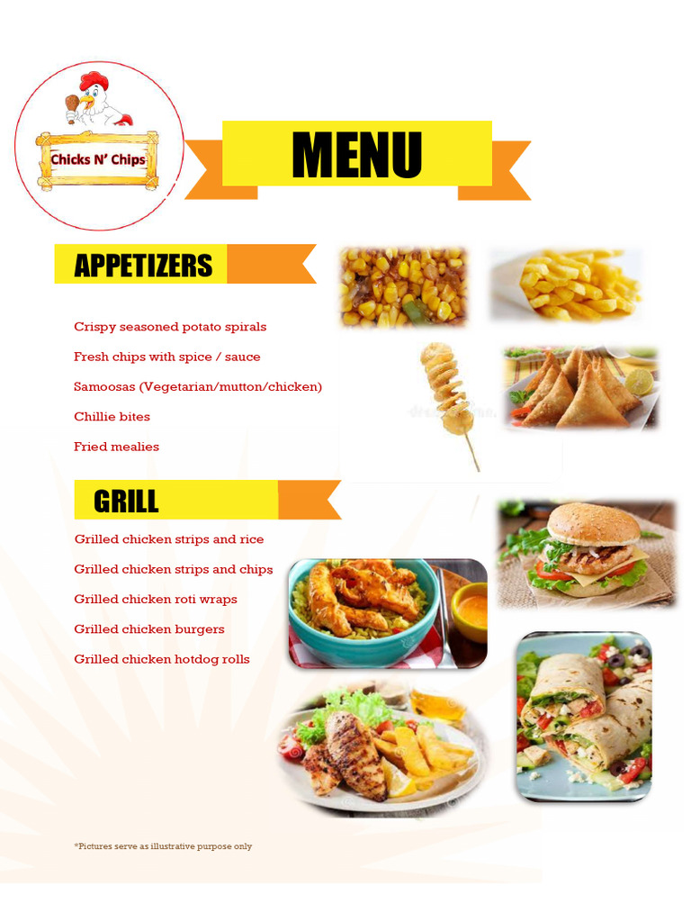 Chicks N Chips Menu | PDF