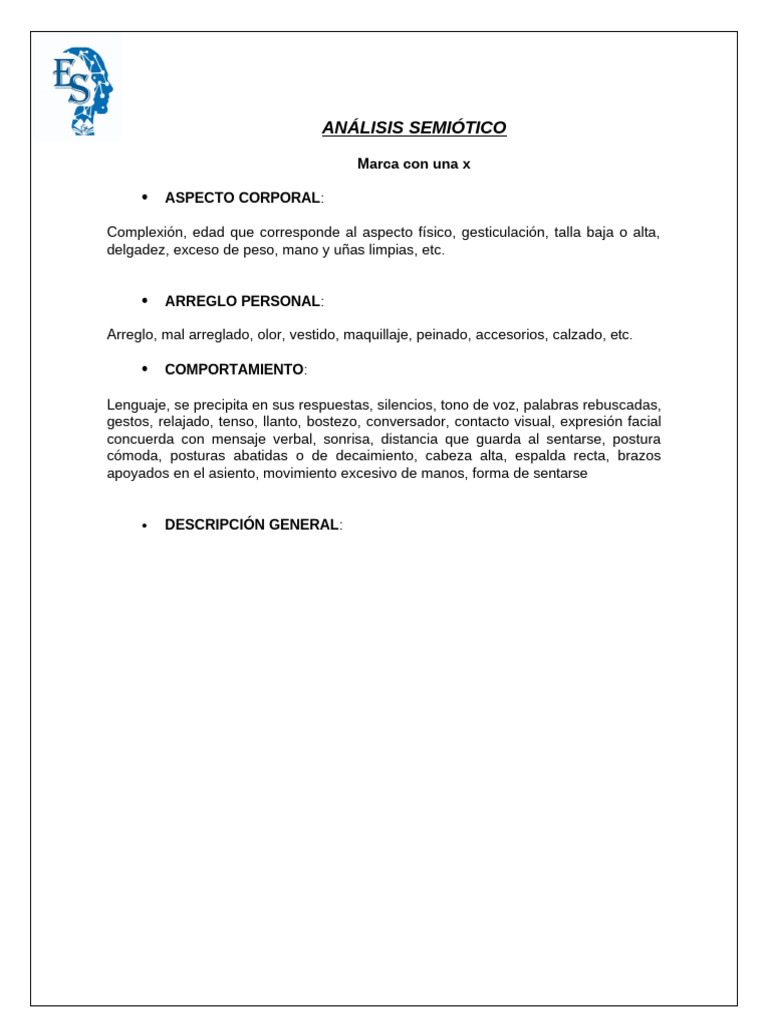 Análisis Semiótico | PDF | Expresión facial | Ciencias del comportamiento