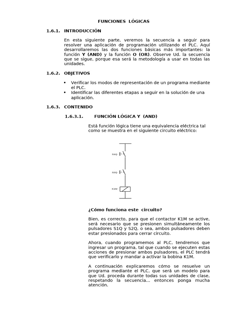 Funciones Logicas PLC | PDF | Ingenieria Eléctrica | Informática