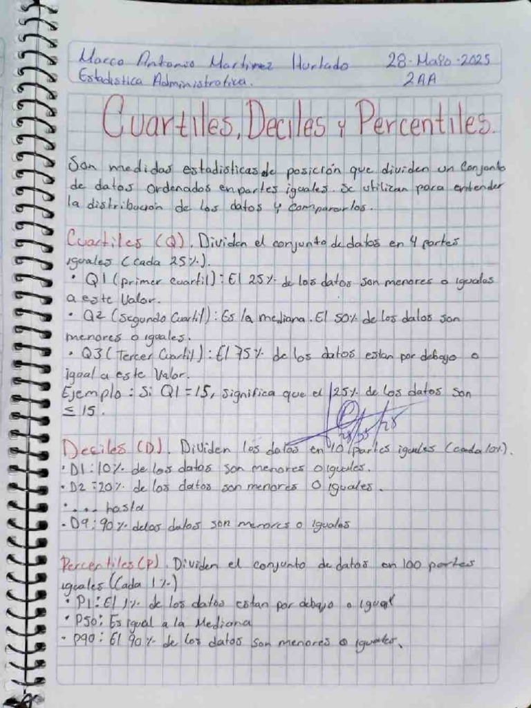 Cuartiles Conceptos | PDF
