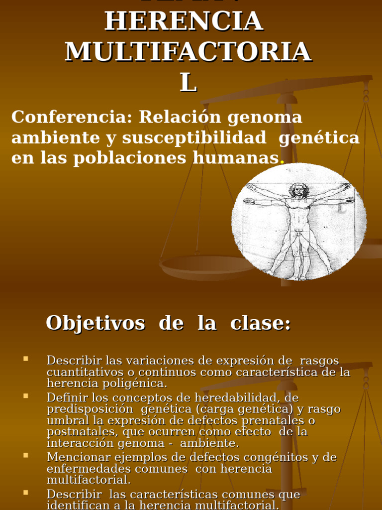 Hherencia Multifactorial | PDF | Lugar cuantitativo | Heredabilidad