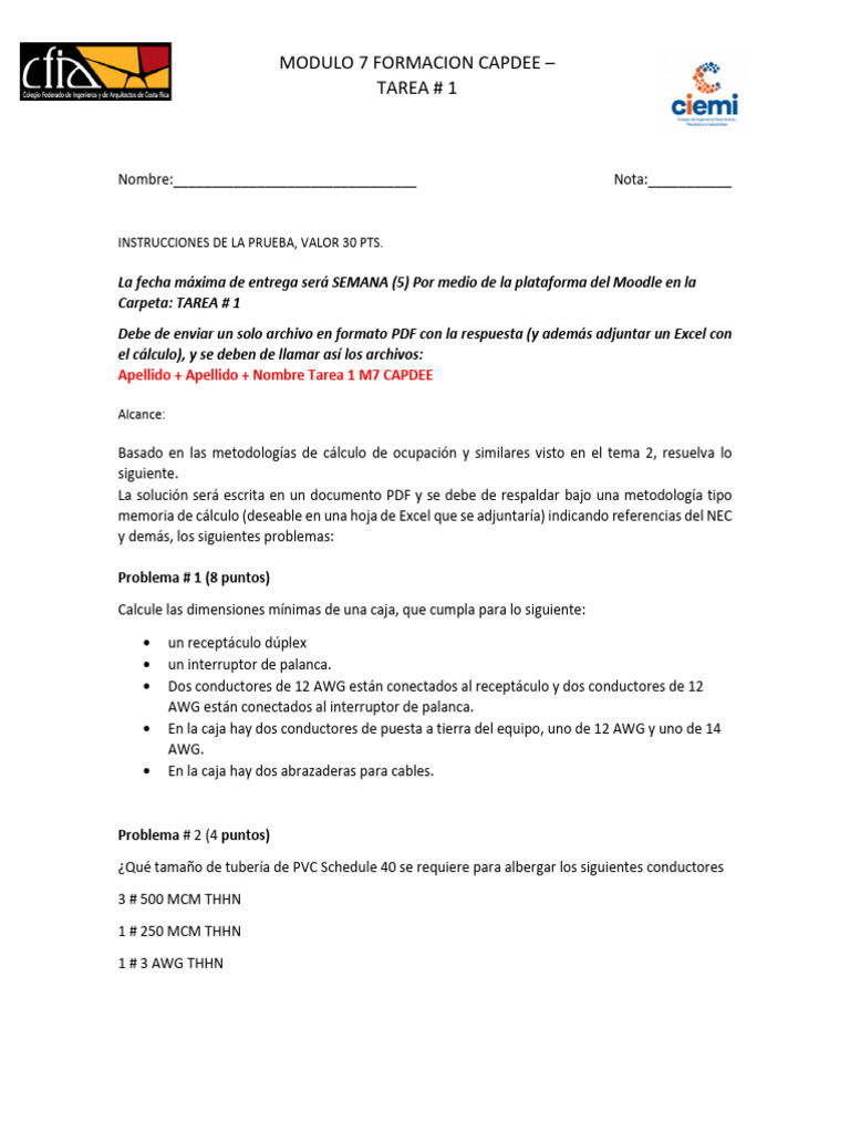 Tarea # 1 Modulo 7 CAPDEE | PDF