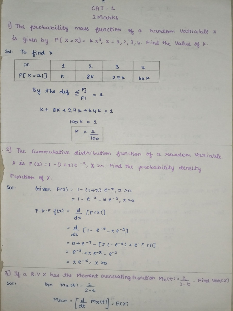 PRP Cat I Two Marks | PDF