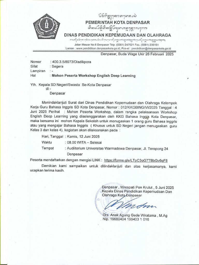 Workshop English Deep Learning | PDF