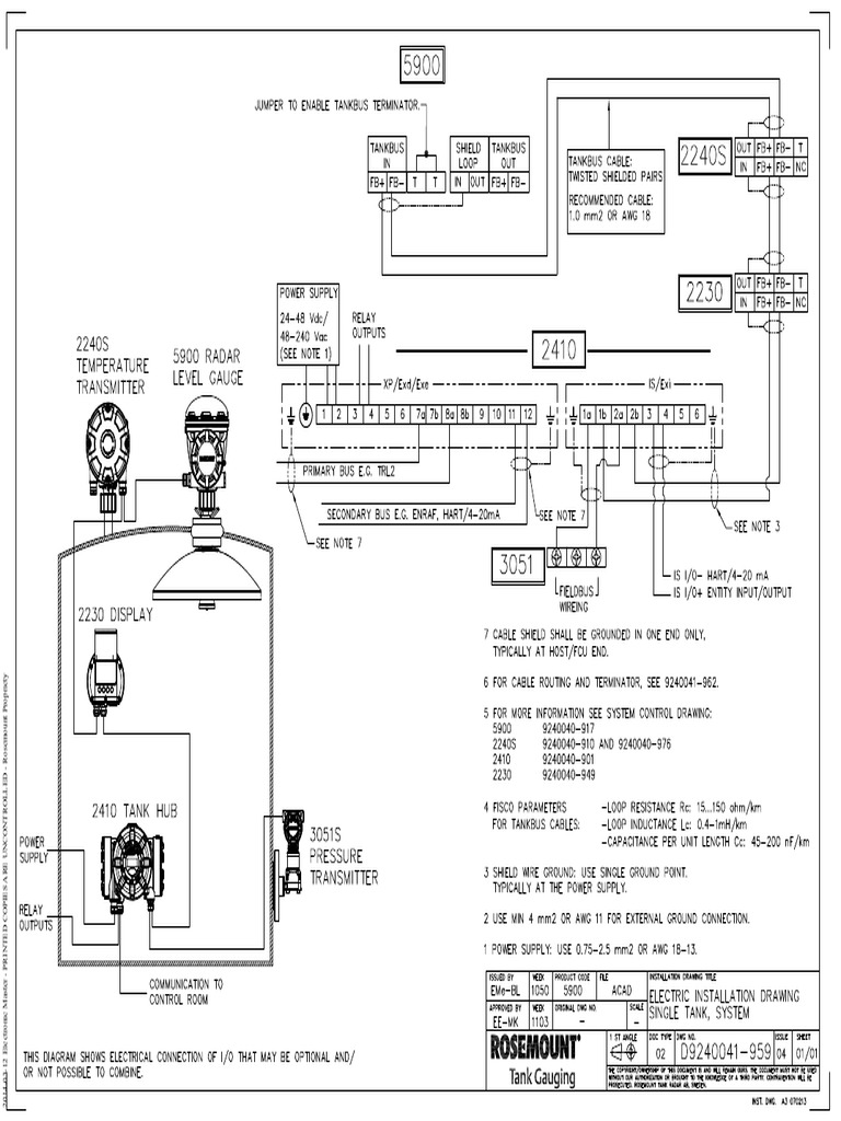 Drawing +Single+Tank+System+ +rosemount | PDF
