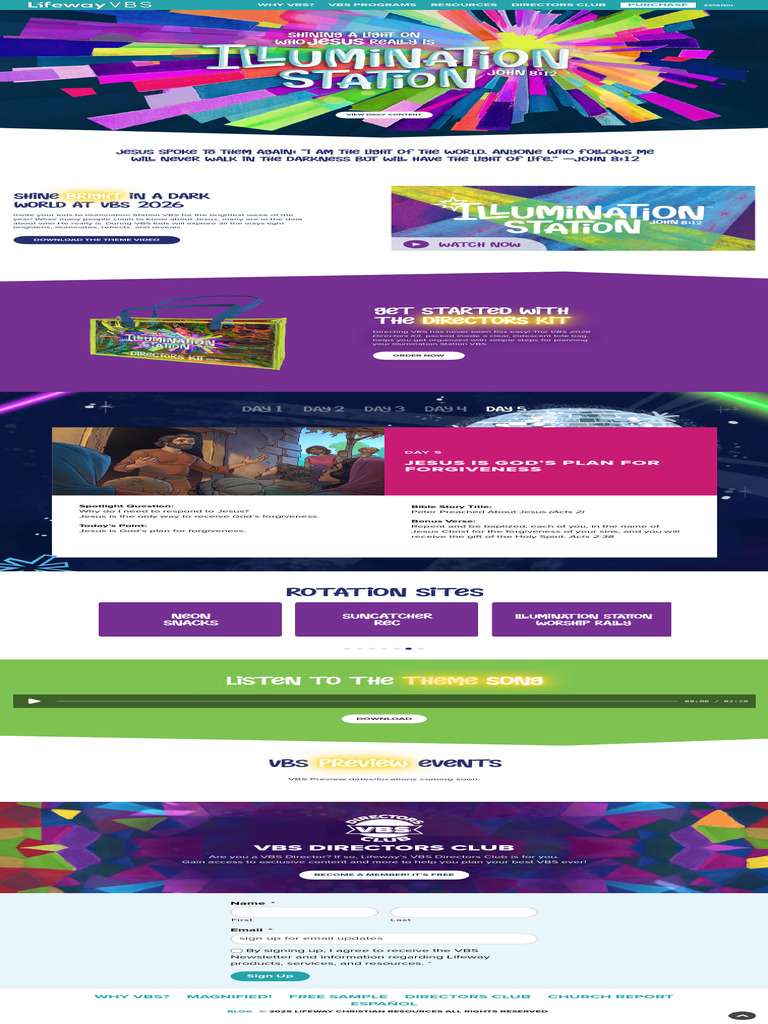 VBS 2026 Illumination Station - Lifeway VBS | PDF | Jesus | God In Christianity