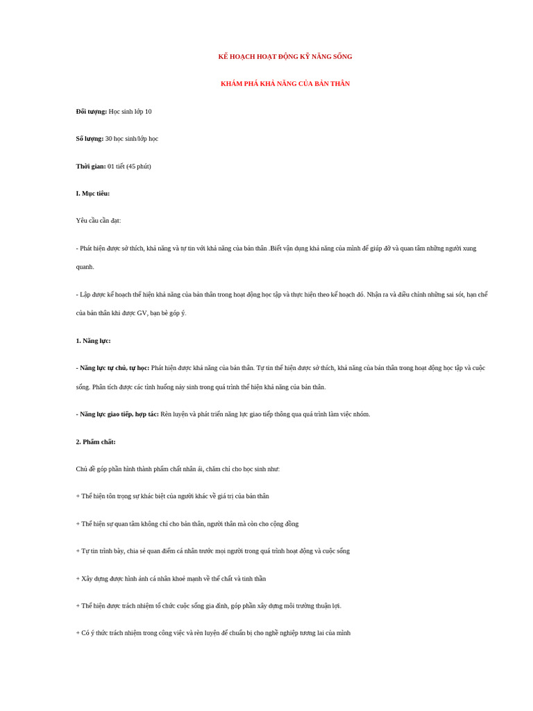 KHAM PHA KHA NANG CUA BAN THAN - L P 10 | PDF