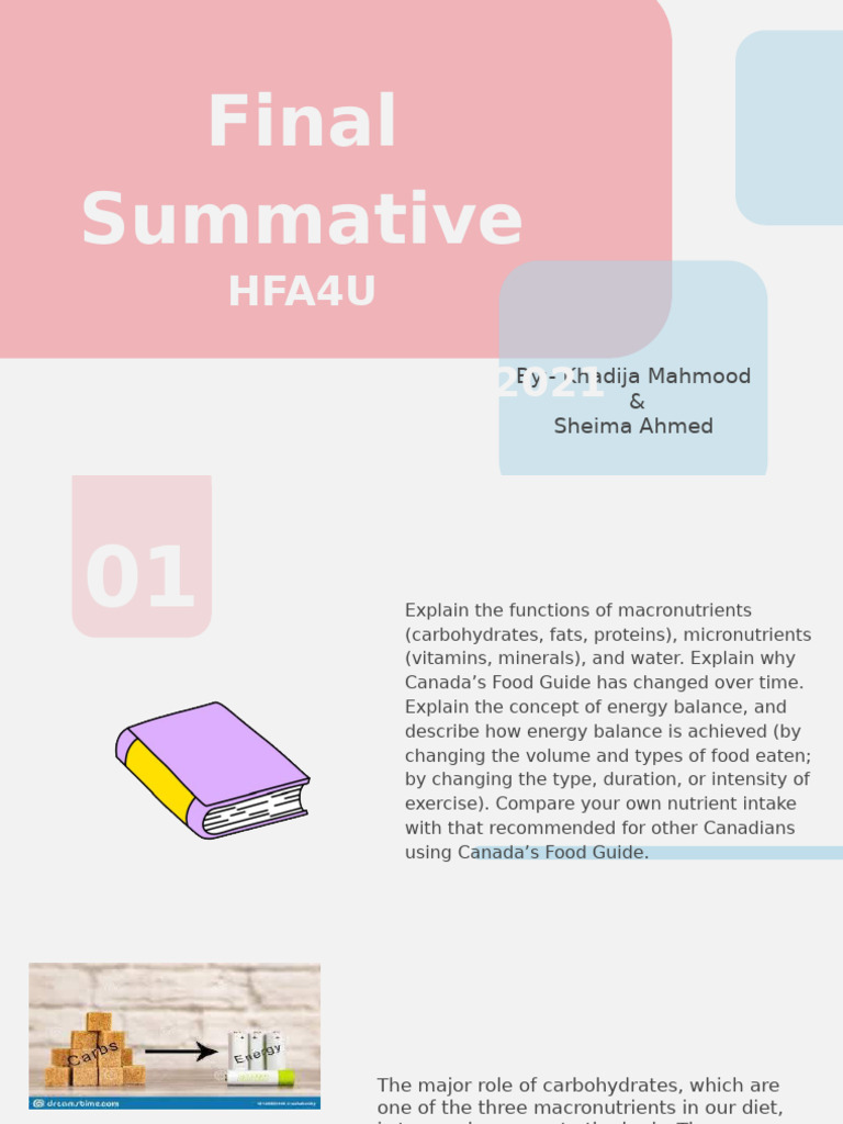 Final Summative - HFA4U | PDF | Fat | Glucose