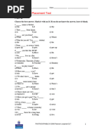 Oxford Placement Test Sample Questions | PDF