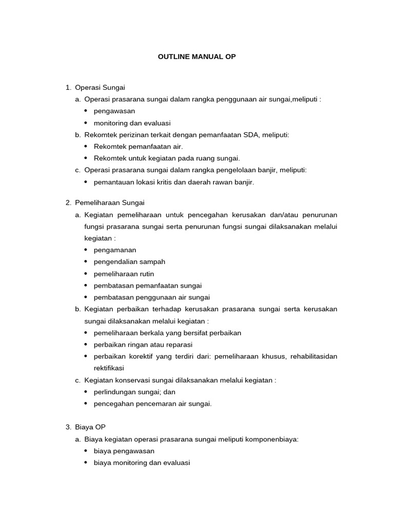 Lampiran 2.outline Manual Op | PDF