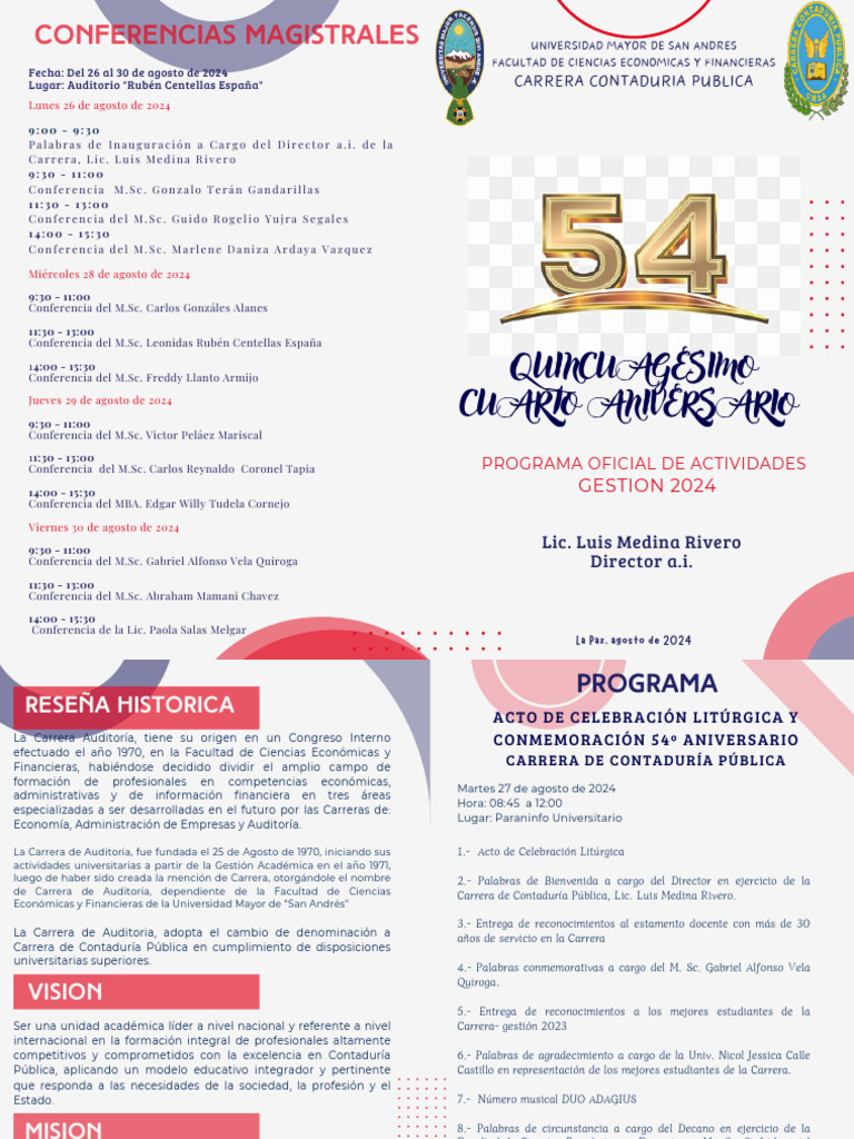 Programa Aniversario Final | PDF | Contador | Auditoría