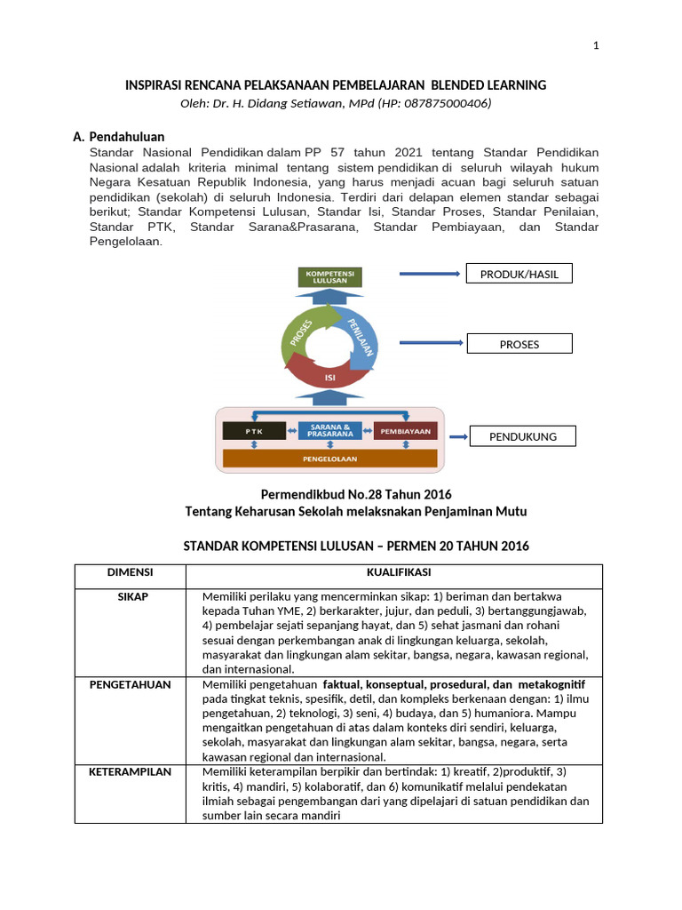 Inspirasi RPP Blended Learning | PDF