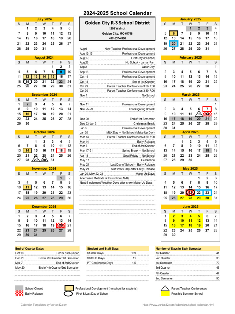 GC Calendar 2024-2025 BOE Approved 8-27-24 | PDF | Academic Term ...