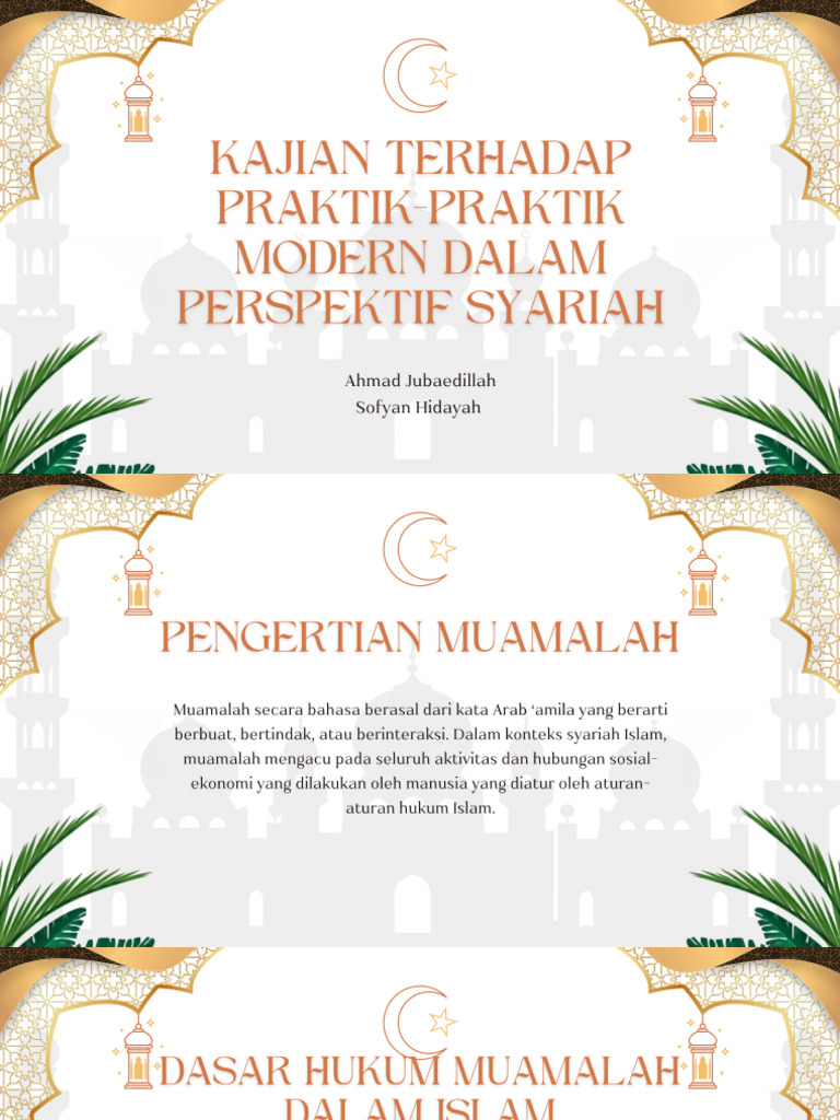 Ppt Fiqih Muamalah 2 Sofyan Adi | PDF