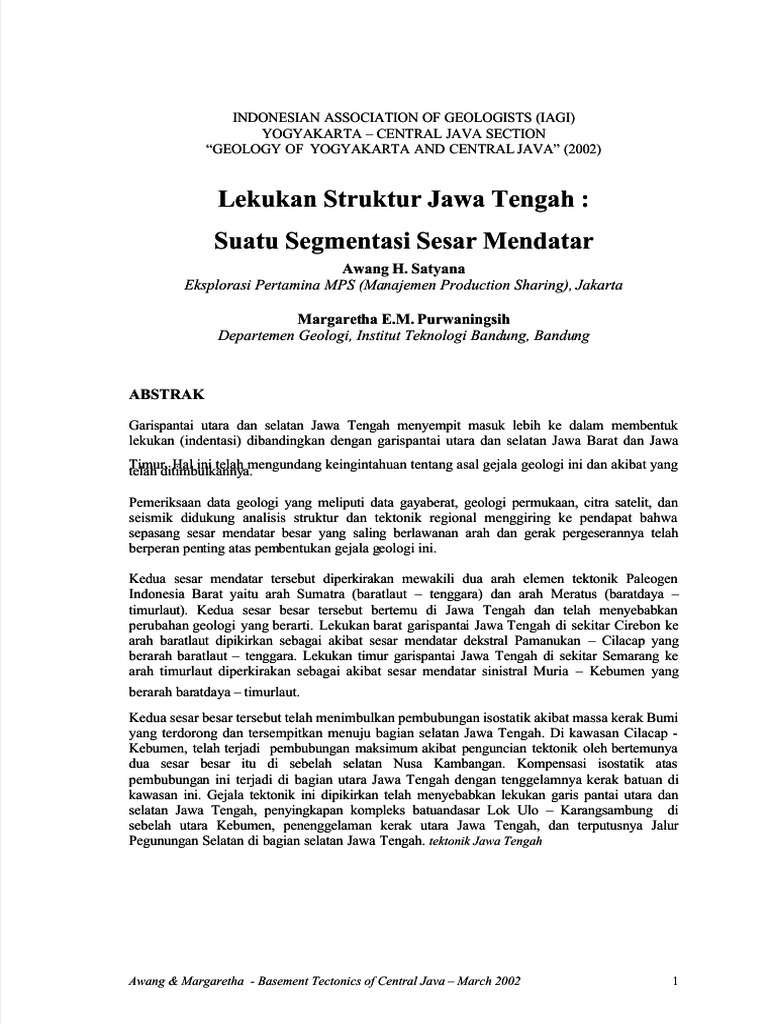 PDF Satyana Amp Purwaningsih Lekukan Struktur Jawa Tengah Iagi 2002 ...
