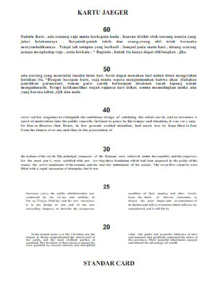Kartu Jaeger | PDF