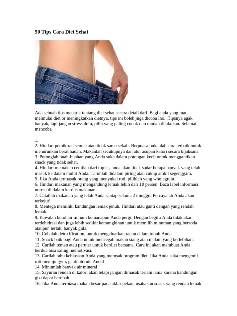 50 Tips Cara Diet Sehat | PDF
