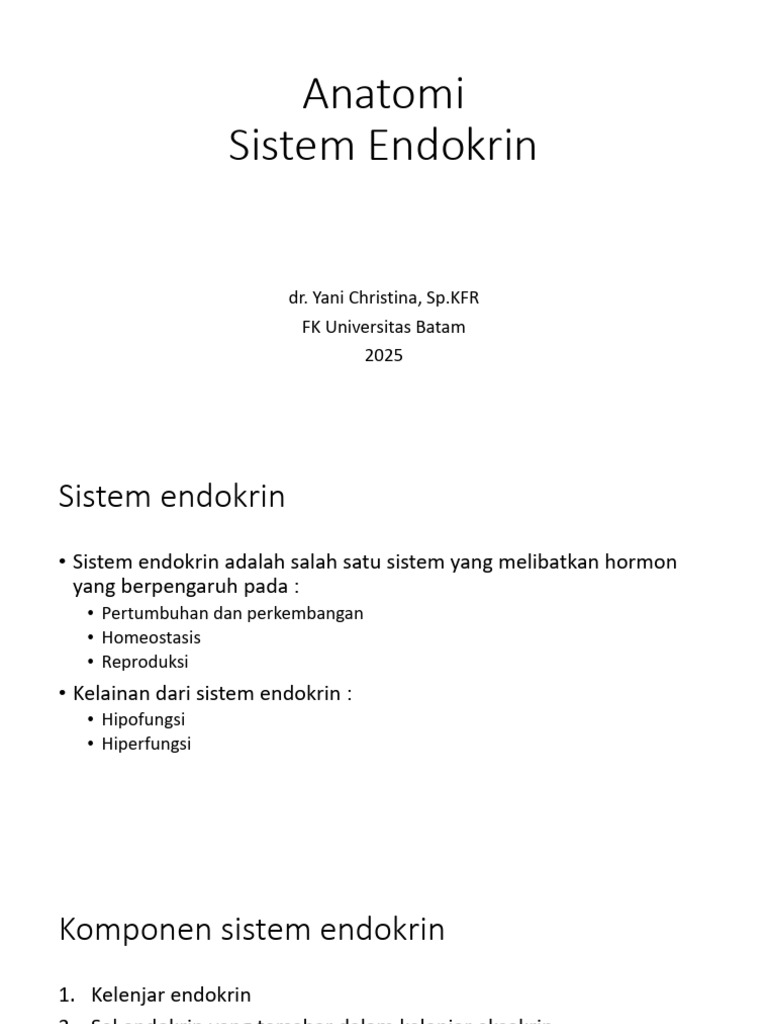 Anatomi Sistem Endokrin 2025 | PDF