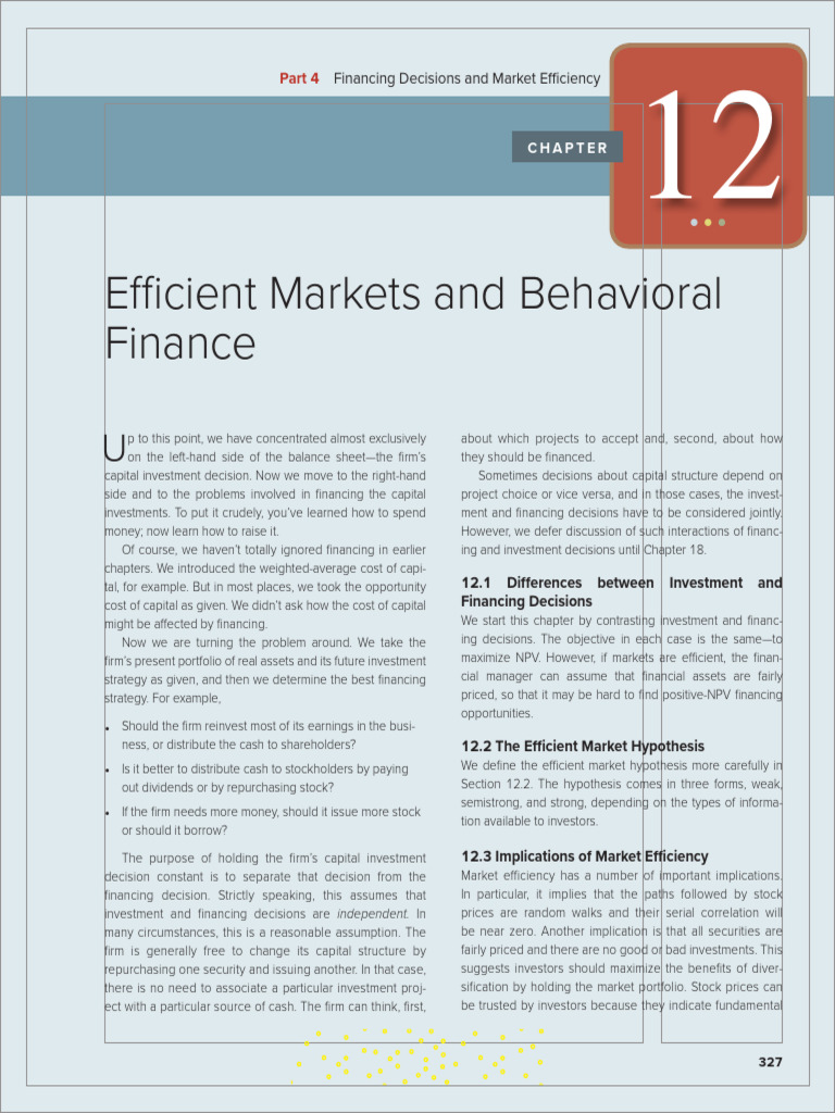 BMAE 12 | PDF | Efficient Market Hypothesis | Bonds (Finance)